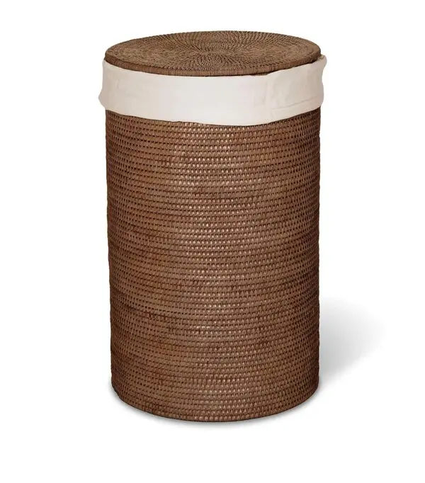 DECOR WALTHER Small Rattan Laundry Basket