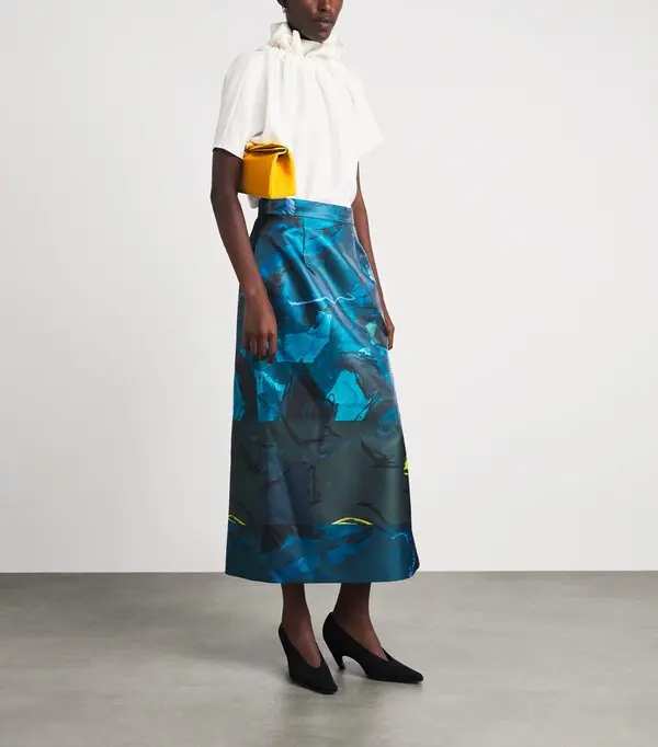 EDELINE LEE Ruff Blouse With Elasticated Neckline - Ivory