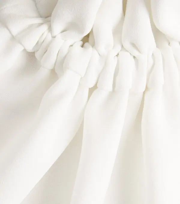 EDELINE LEE Ruff Blouse With Elasticated Neckline - Ivory