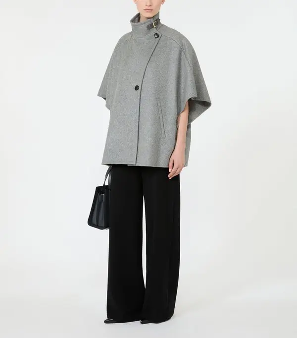 Max Mara Cashmere High-neck Cape Jacket