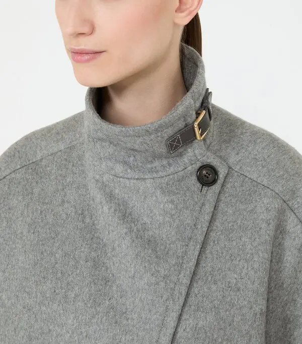 Max Mara Cashmere High-neck Cape Jacket