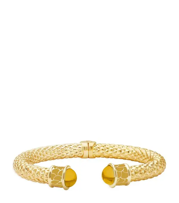 Halcyon Days Plated Citrine Minoan Bracelet - Gold
