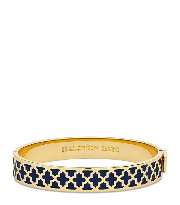 Halcyon Days Gold-plated Agama Bangle - Blue