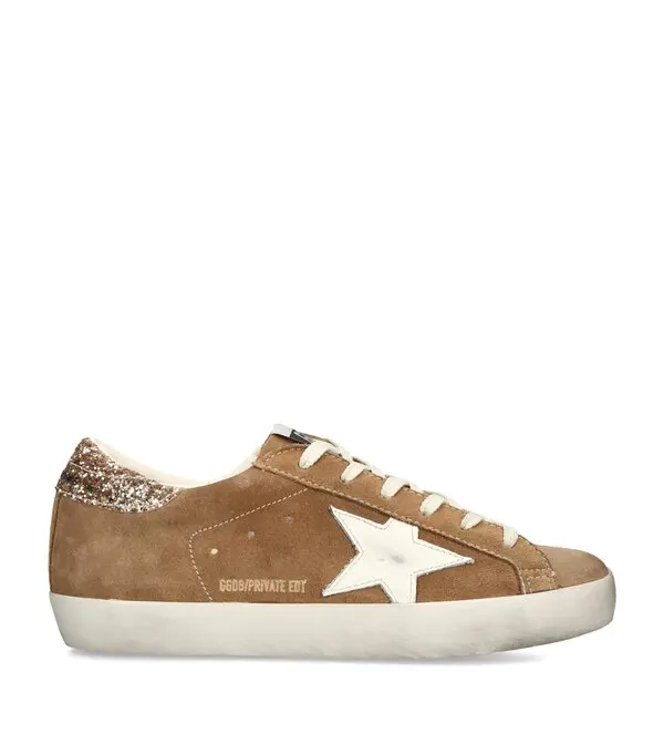 GOLDEN GOOSE Suede Super Star Sneakers - Beige