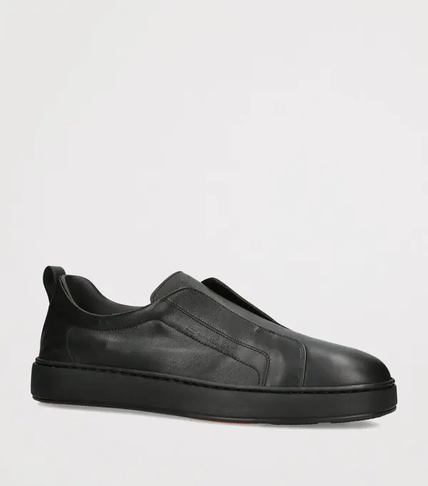 Santoni Leather Victory Sneakers