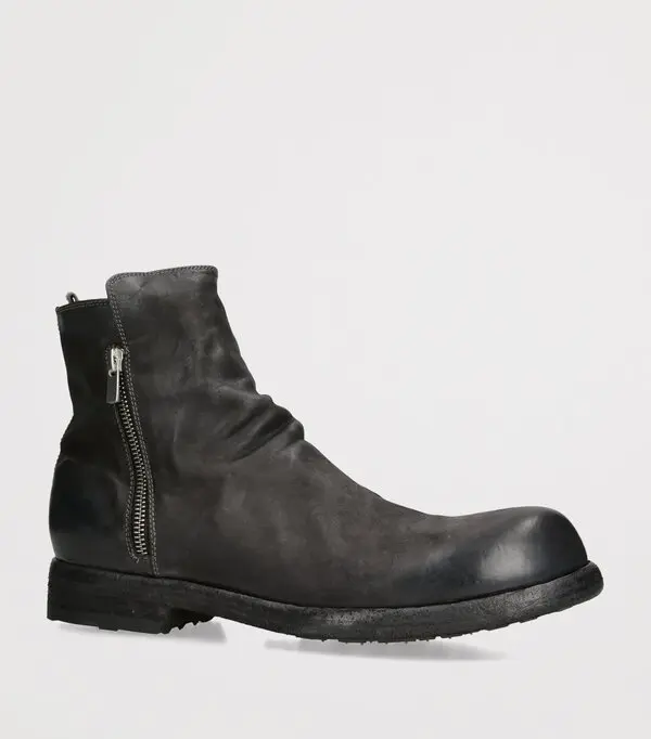 Officine Creative Suede Zip-up Ankle Boots