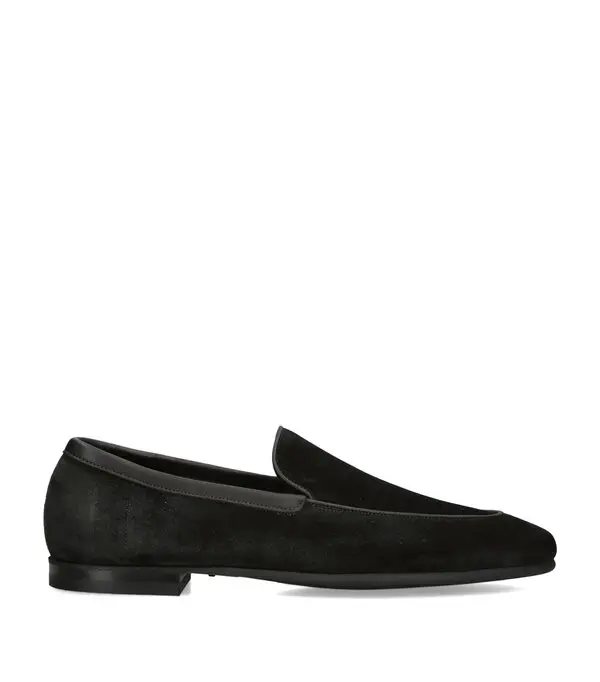 John Lobb Suede Tyne Ii Loafers