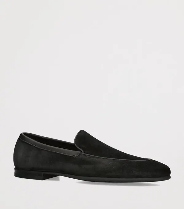 John Lobb Suede Tyne Ii Loafers