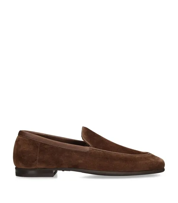 John Lobb Suede Tyne Ii Loafers