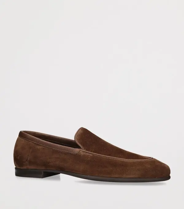 John Lobb Suede Tyne Ii Loafers