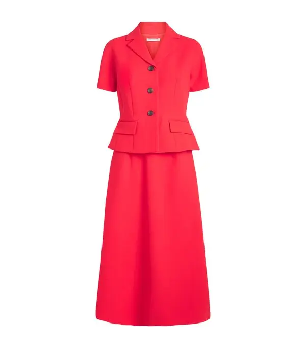 EMILIA WICKSTEAD Wool Alexina Midi Dress