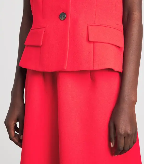 EMILIA WICKSTEAD Wool Alexina Midi Dress