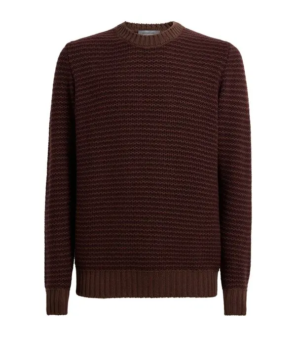 Corneliani Virgin Wool-cashmere Stripe Sweater