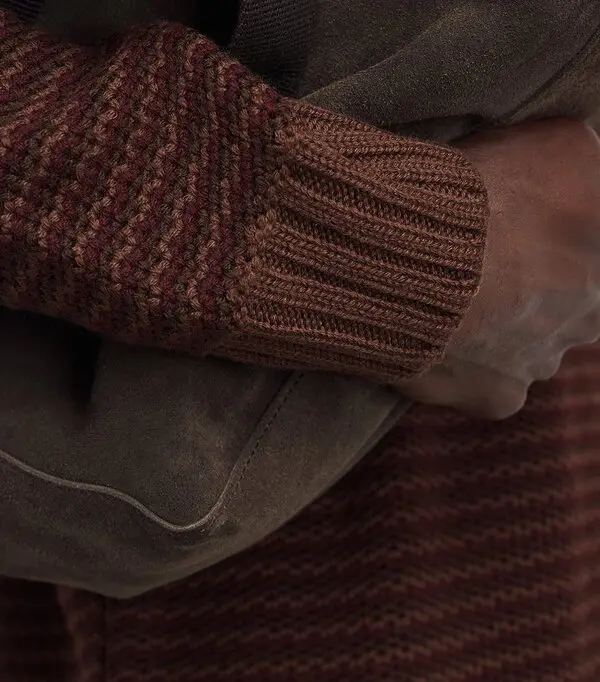 Corneliani Virgin Wool-cashmere Stripe Sweater
