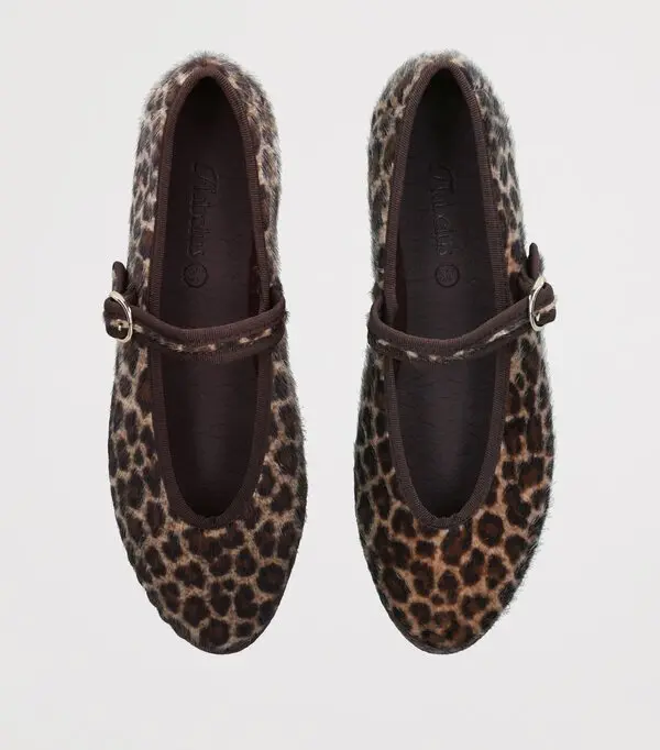 FLABELUS Pierre Leopard Print Mary Janes