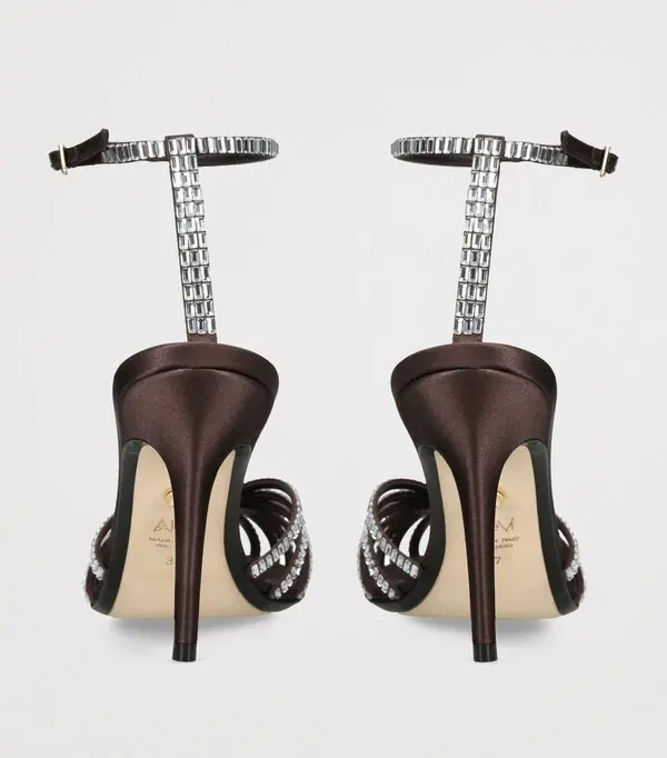 ALEVI MILANO Satin Penelope Xtal Heeled Sandals 95