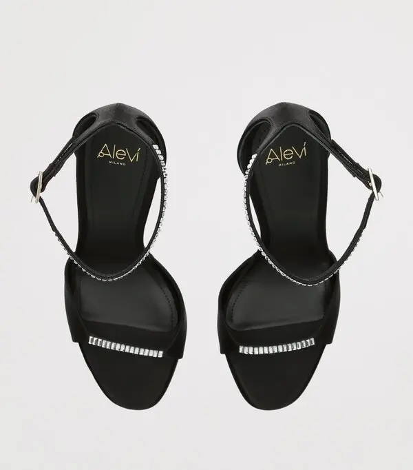 ALEVI MILANO Ninel Xtal Heeled Sandals - Black