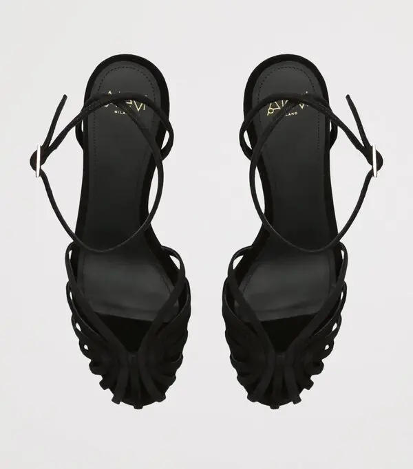 ALEVI MILANO Suede Blake Heeled Sandals 75