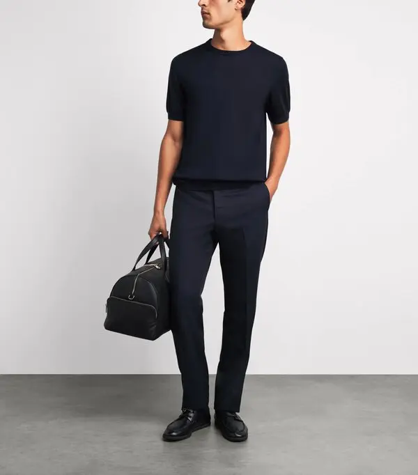 LARDINI Virgin Wool Knitted T-shirt