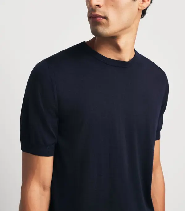 LARDINI Virgin Wool Knitted T-shirt
