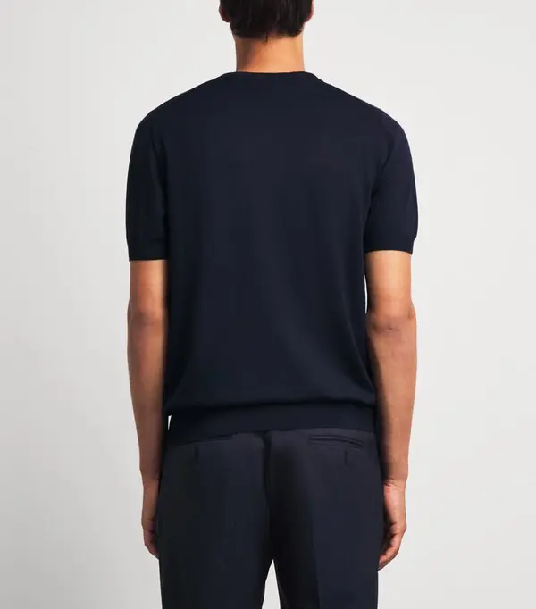 LARDINI Virgin Wool Knitted T-shirt