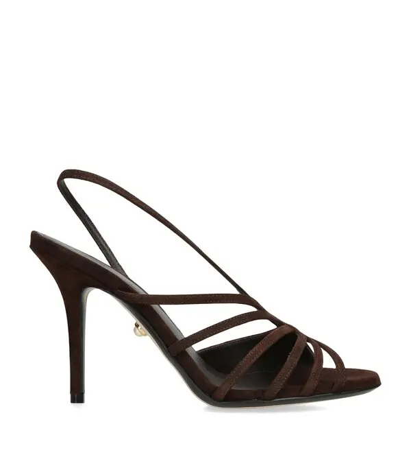 ALEVI MILANO Suede Star Heeled Sandals 95