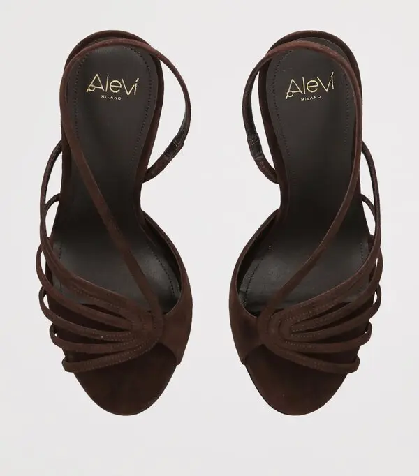 ALEVI MILANO Suede Star Heeled Sandals 95
