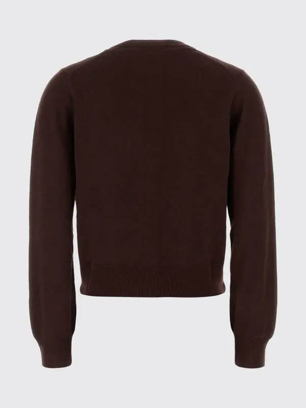 Maison Kitsuné Embroidered Logo Crewneck Cardigan - Brown
