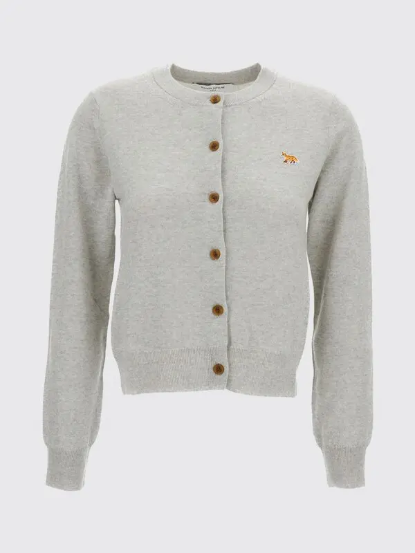 Maison Kitsuné Embroidered Logo Crewneck Cardigan