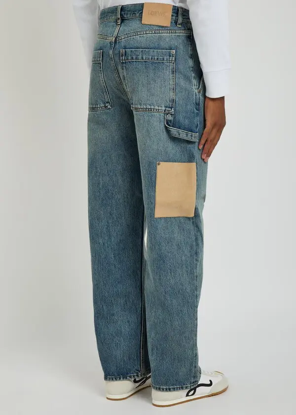 Loewe Panelled Straight-leg Jeans