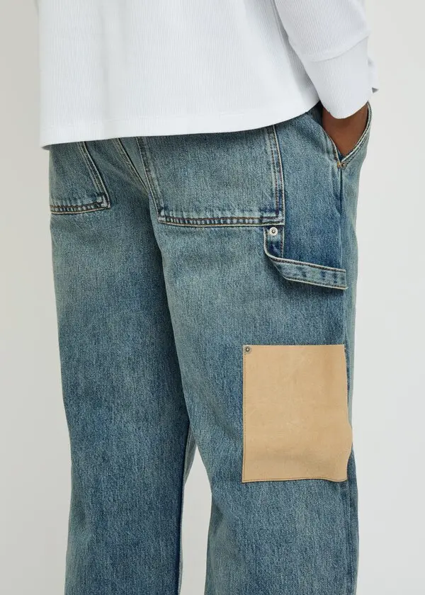 Loewe Panelled Straight-leg Jeans