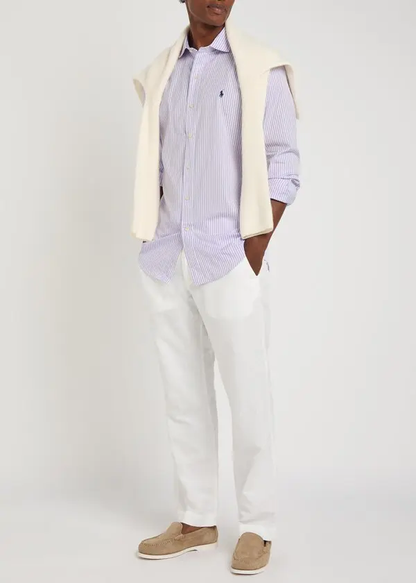 Polo Ralph Lauren Striped Cotton Shirt - Blue