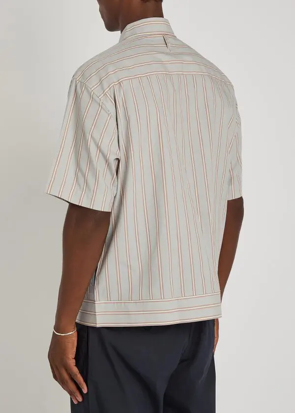 Nn07 Reed Striped Cotton Shirt