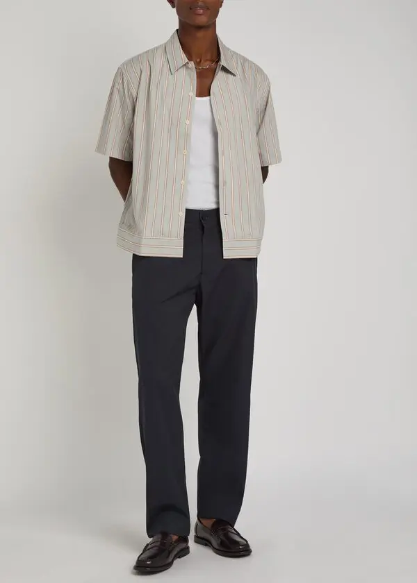 Nn07 Reed Striped Cotton Shirt