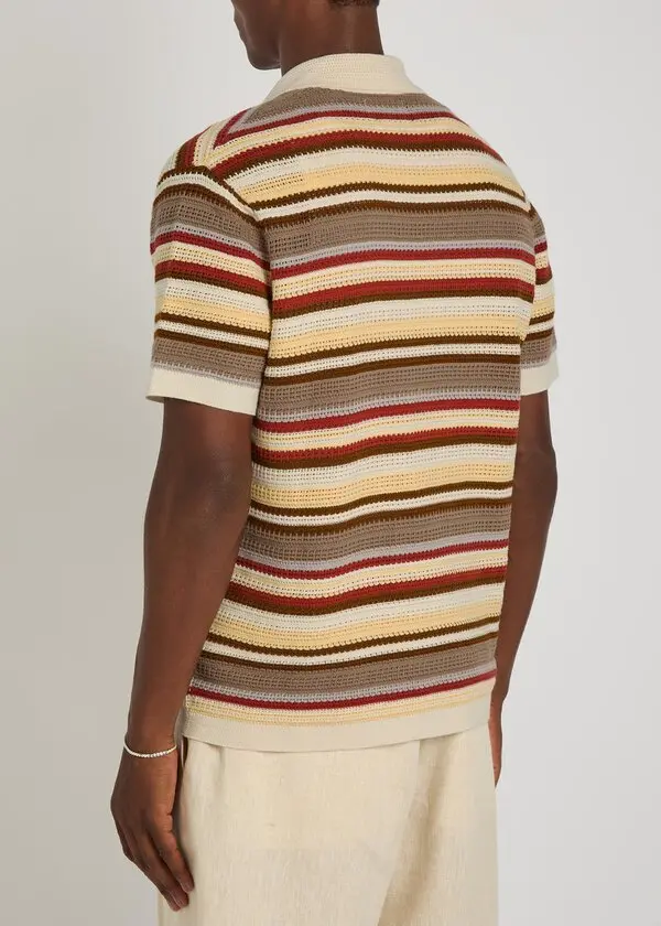 Nn07 Lars Striped-knit Cotton Shirt