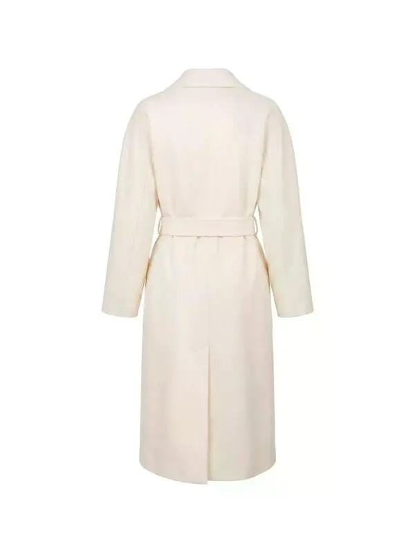 Elisabetta Franchi Wool Double Cloth Coat - Neutrals