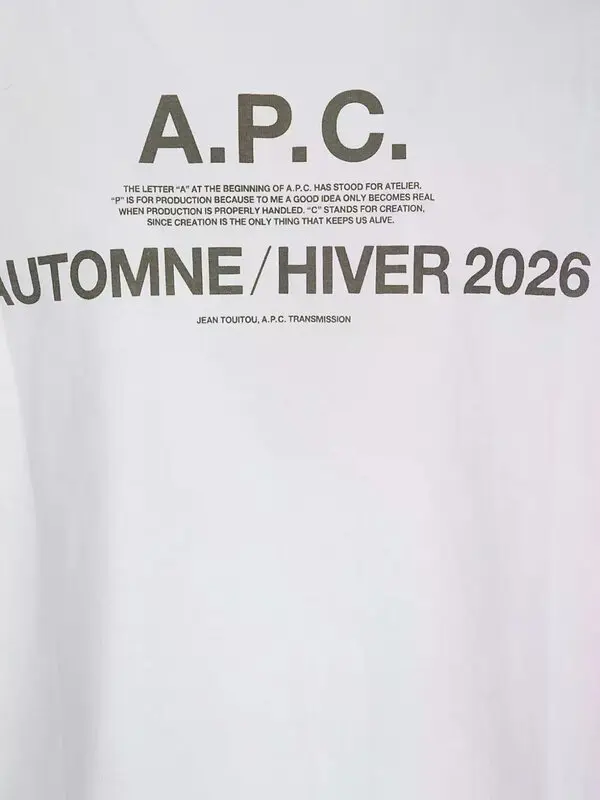 A.p.c. Cotton T-shirt With Back Print