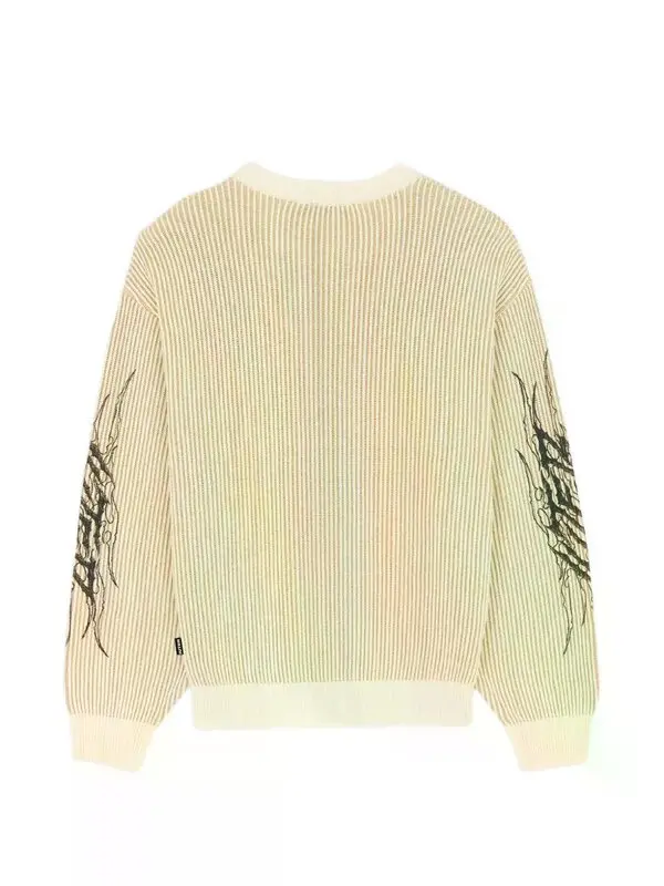 IUTER Ribbed-knit Graphic-print Sweater