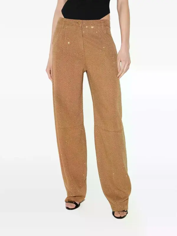 Elisabetta Franchi Embellished Denim Balloon Trousers