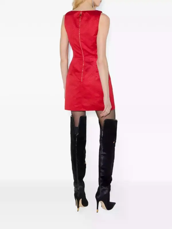 Elisabetta Franchi Taffeta Fish Scale Pattern Mini Dress
