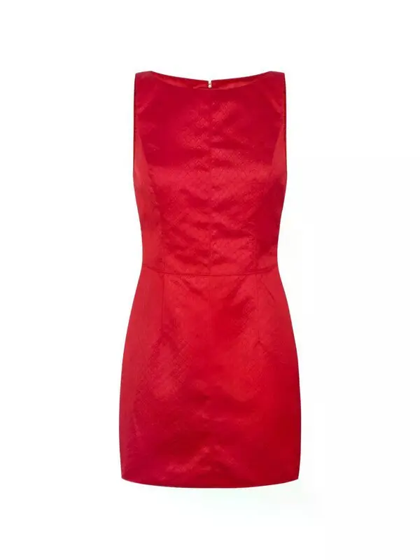 Elisabetta Franchi Mini Dress With Fish Scale Pattern - Red
