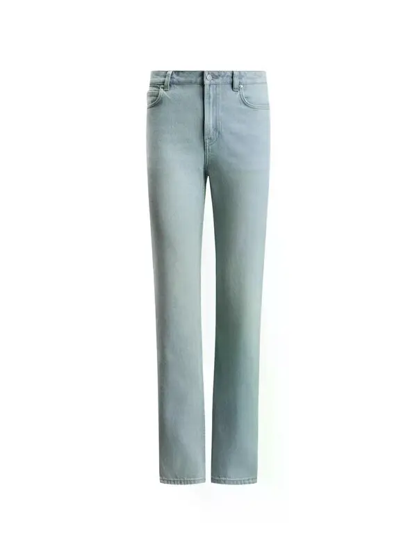 12 STOREEZ Light Cotton Straight-leg Jeans - Blue