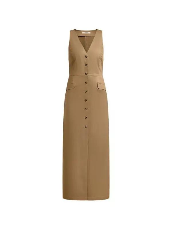 12 STOREEZ Button-up Sleeveless Maxi Dress