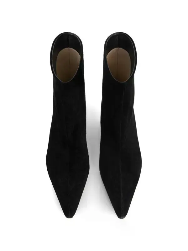 12 STOREEZ Suede Kitten-heel Ankle Boots