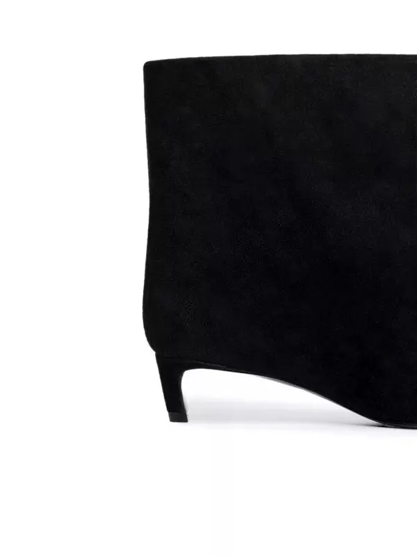 12 STOREEZ Suede Kitten-heel Ankle Boots