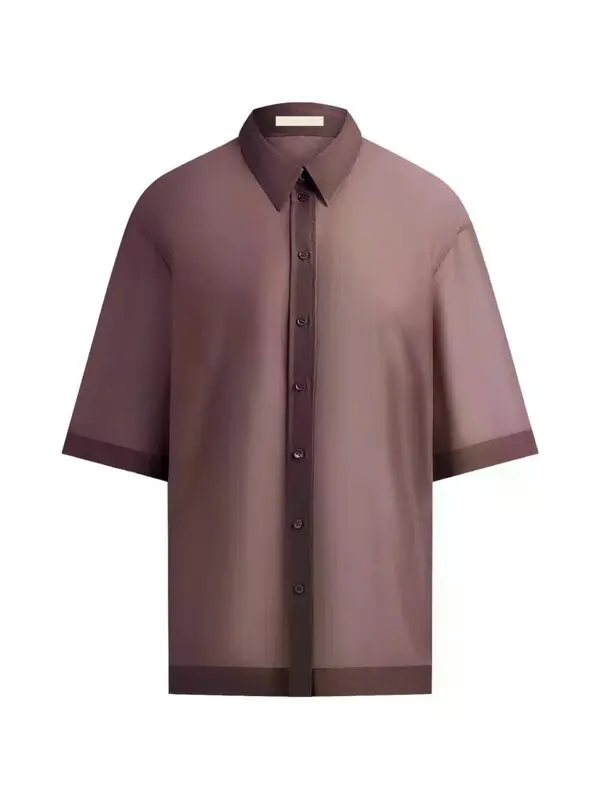12 STOREEZ Short-sleeve Semi-sheer Shirt