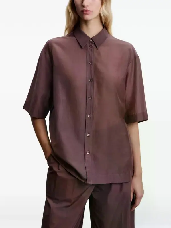 12 STOREEZ Short-sleeve Semi-sheer Shirt