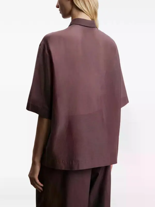12 STOREEZ Short-sleeve Semi-sheer Shirt