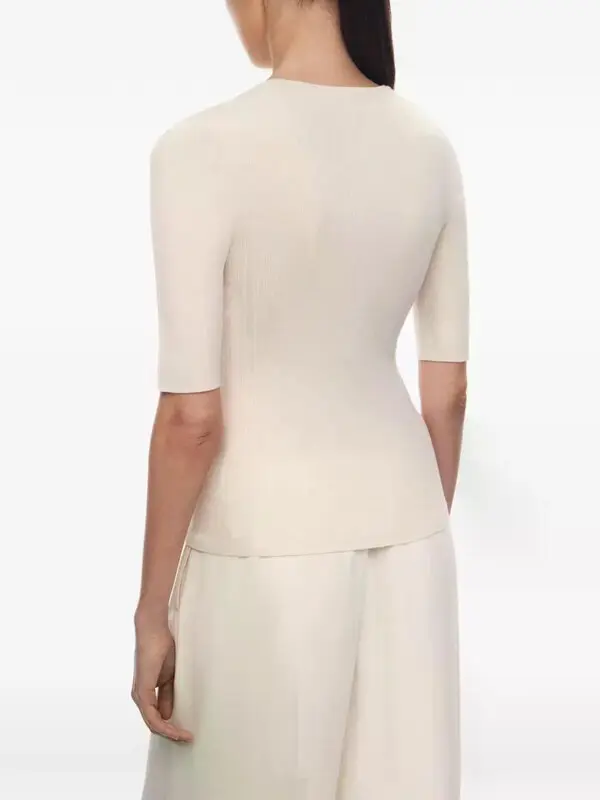 12 STOREEZ Souffle Ribbed-knit Top