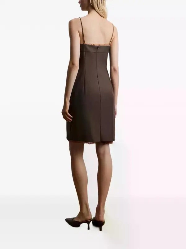 12 STOREEZ Lace-trim Spaghetti-strap Mini Dress